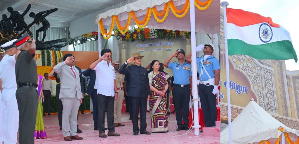 Thiru. R.N.Ravi, Hon'ble Governor of Tamil Nadu, unfurled the National ...