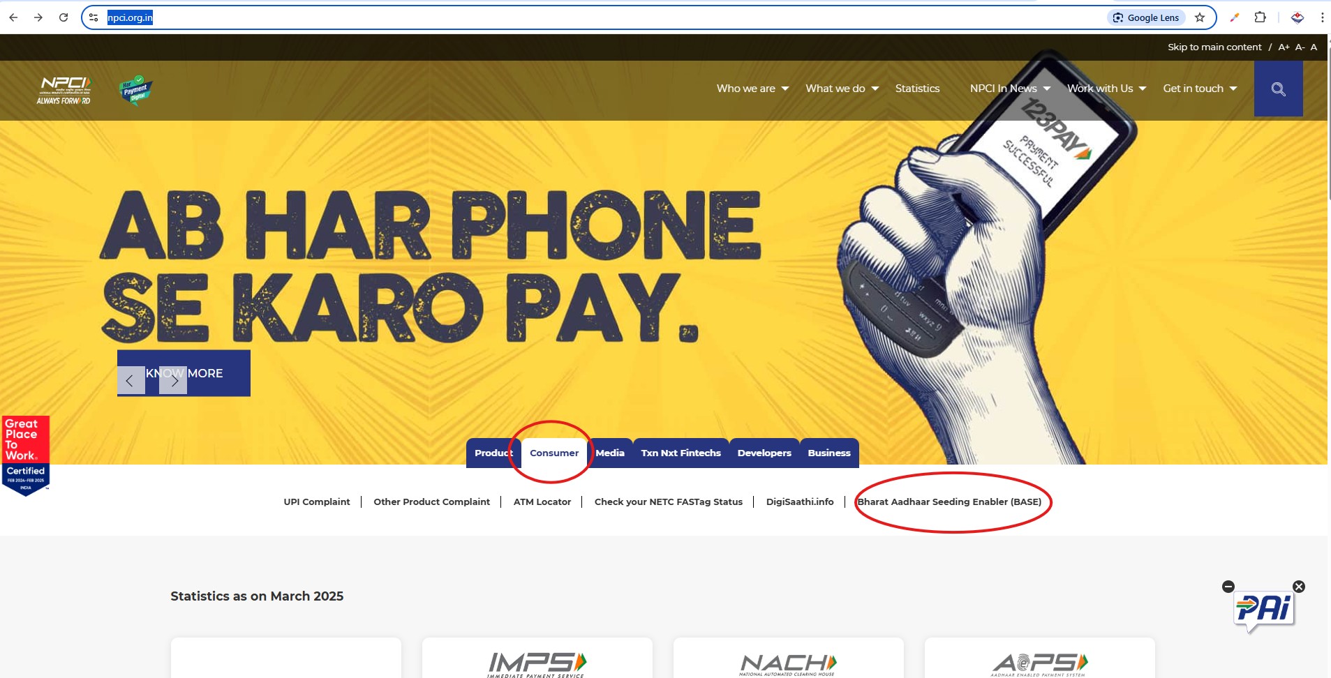 NPCI Aadhar Seeding Process Flow | Social Welfare Department | India