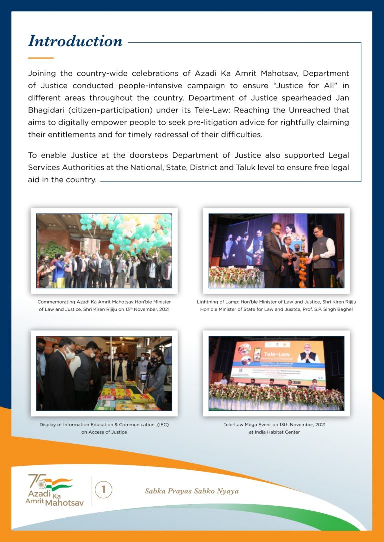 Tele-Law | Department of Justice | India