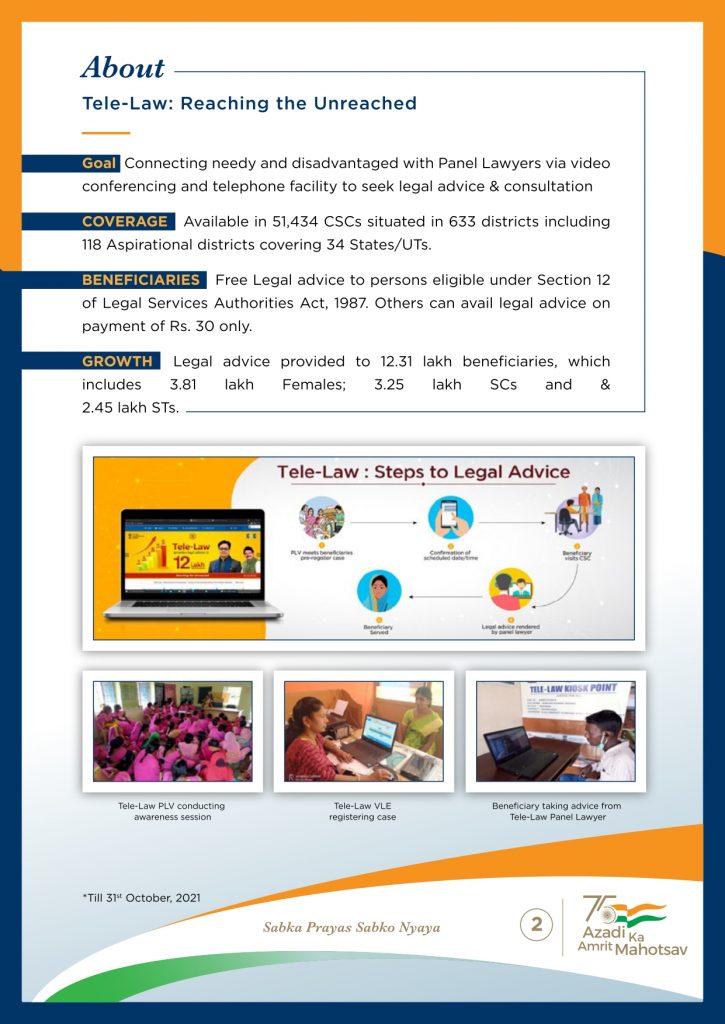 Tele-Law | Department of Justice | India