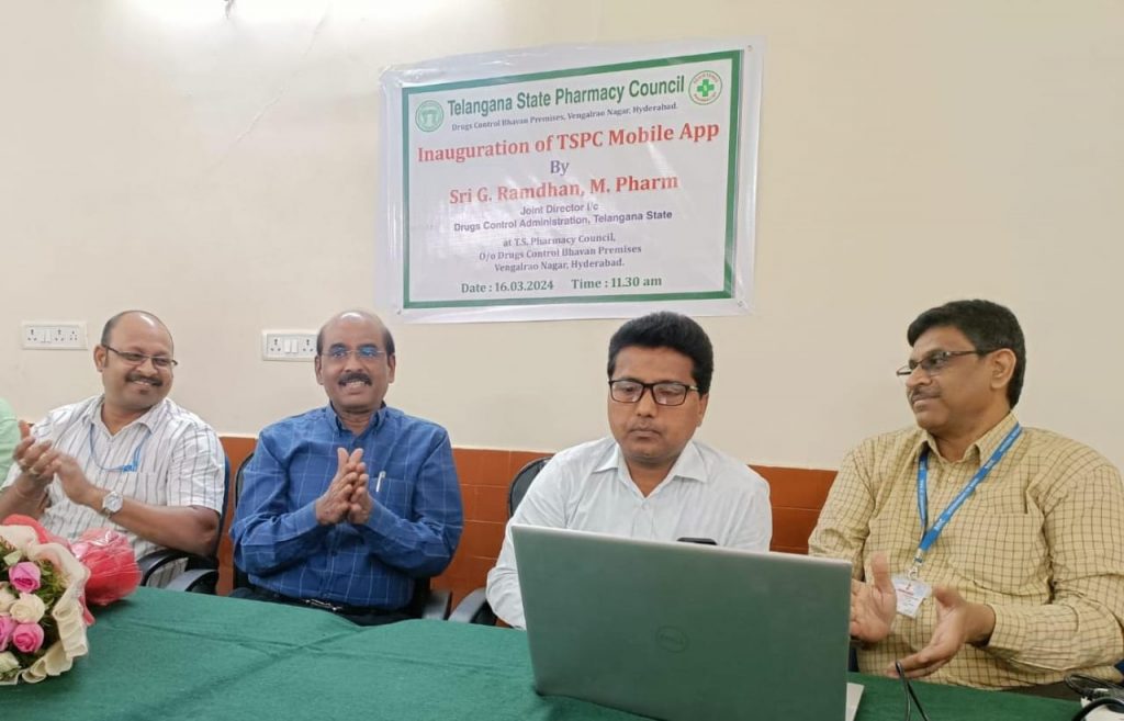 Launch of Telangana State Pharmacy Council Mobile Application [TSPC] by ...