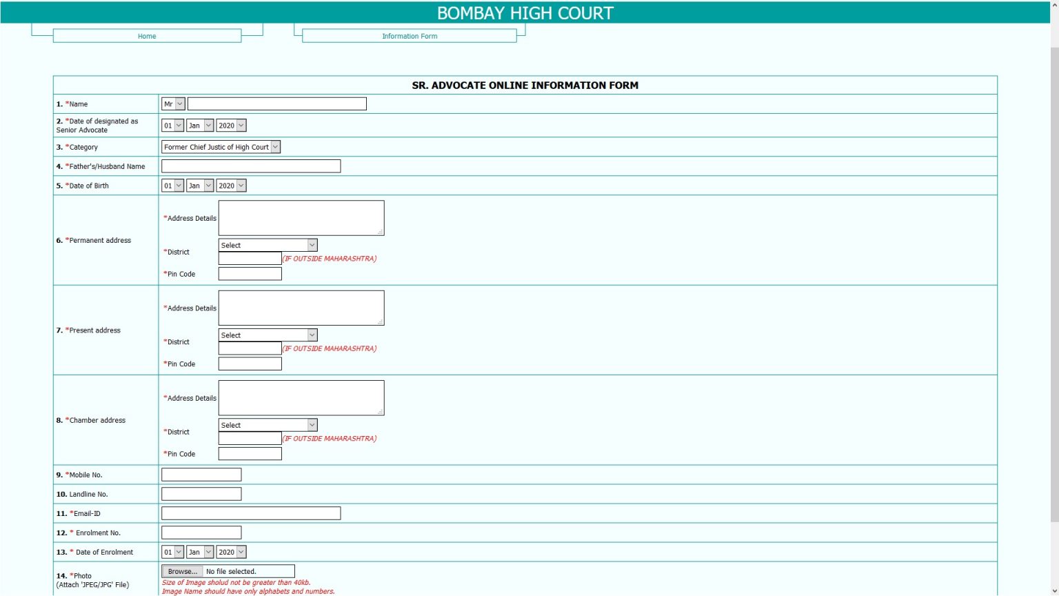 Developement of Website of Bombay High Court | Official Website of e ...