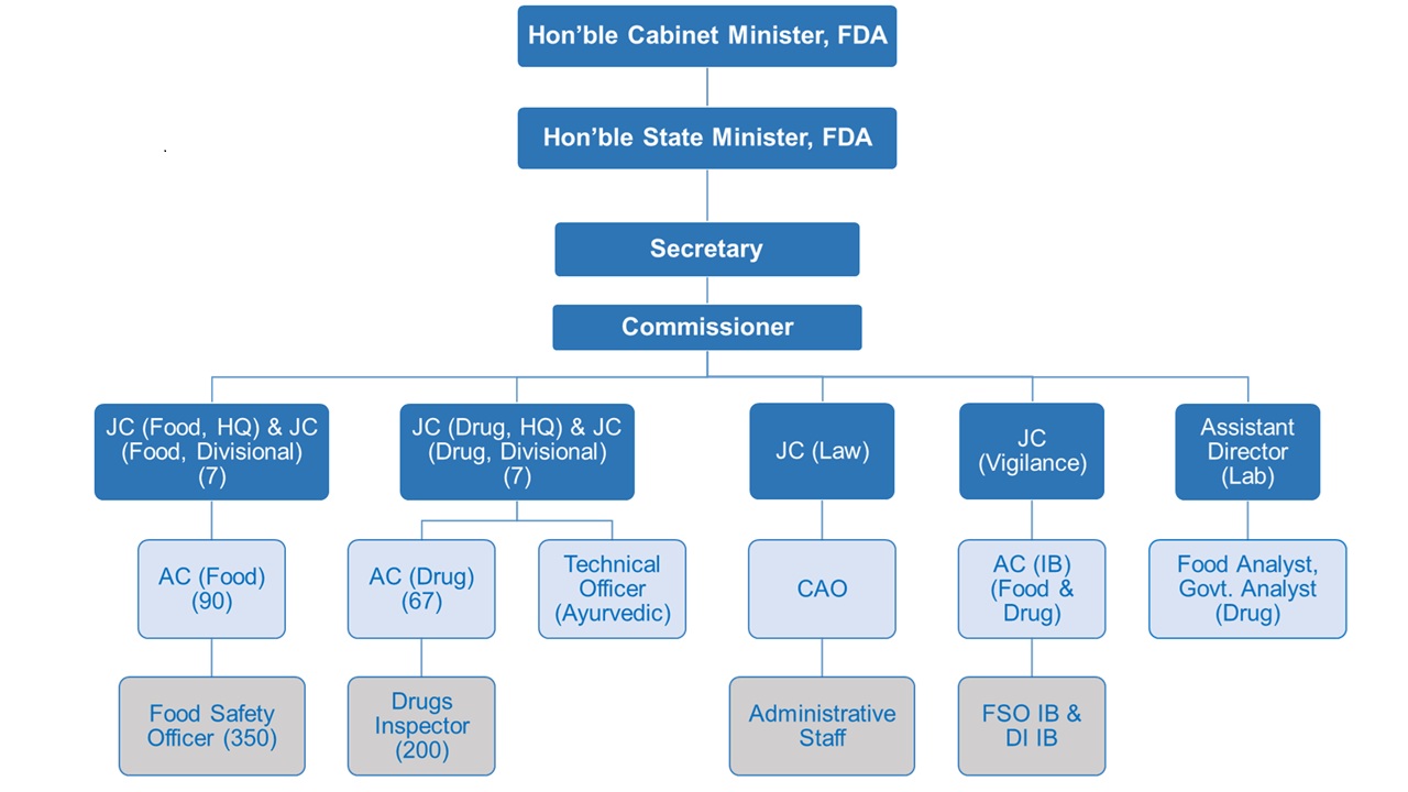 Organogram | Food and Drug Administration | India