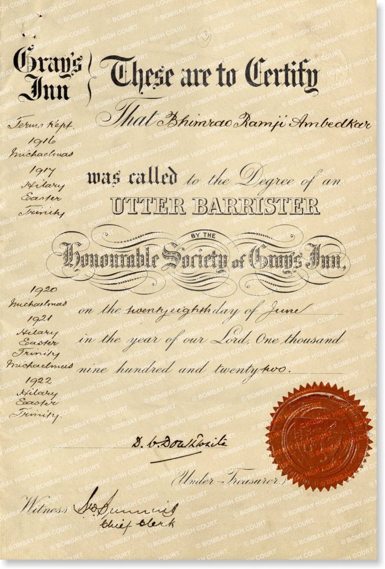 Centenary of Dr. B.R. Ambedkar’s enrolment as an advocate | Supreme ...